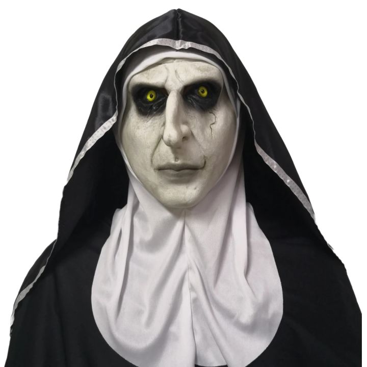 Nun Scary Mask Halloween Scary Full Head Party Props Costume Mask ...