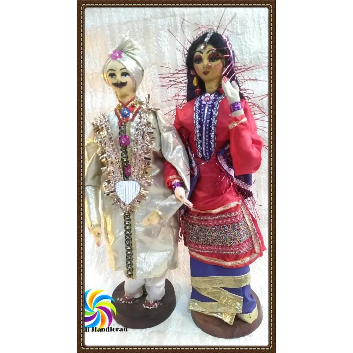 Dolls TRADITIONAL HANDMADE PAKISTANI DULHA AND DULHAN ( PAIR) | Daraz.pk