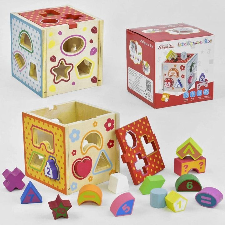 Wooden Shapes Sorter Intelligence Box YW-008 | Daraz.pk