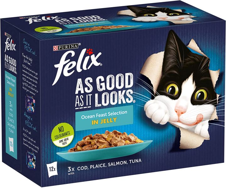 Felix Cat Food Jelly, As Good As It Looks Ocean Feast Selection In ...