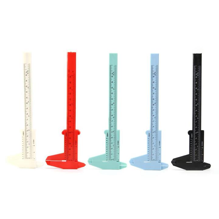 80/150MM Double Scale Plastic Vernier Caliper Ruler Measuring Student ...