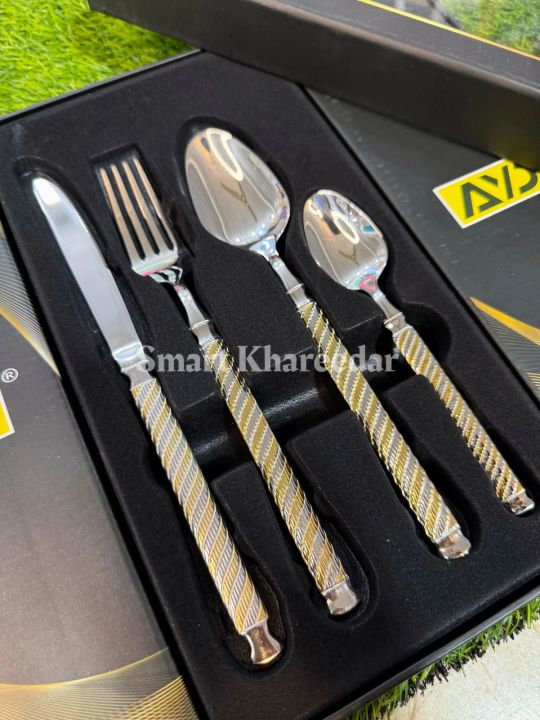 AYD Premium 24pcs 6 person Cutlery Set [Heavy Guage] | Daraz.pk