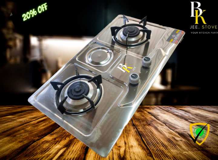 Zee 2 Burner Stainless Steel Kitchen Hob Gas STOVE | Daraz.pk