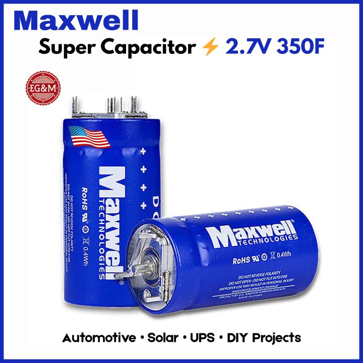 Maxwell 2.7V 350F Super Capacitor - High Power Ultracapacitor for Car ...