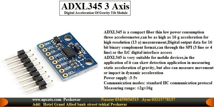 Adxl345 3 Axis Digital Acceleration Of Gravity Til Daraz Pk
