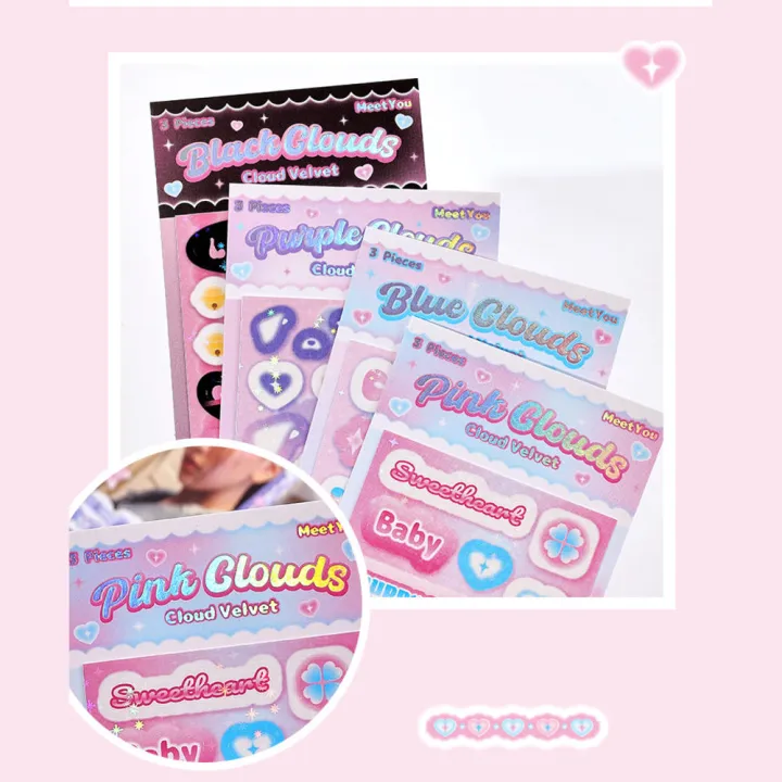 Synthetic Paper Flash Film Small Card Stickers Originality 4 Colors ...