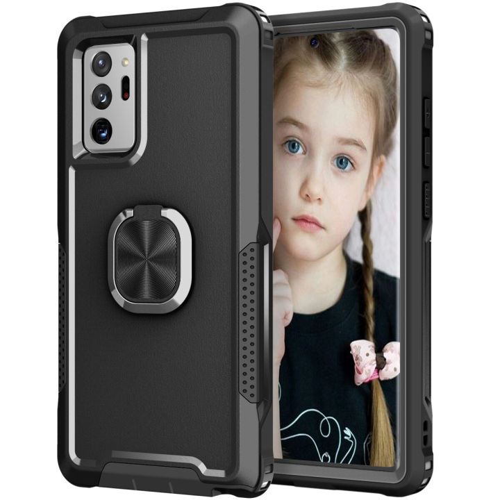 Lthmy For Samsung Galaxy Note 20 Ultra 5g Ring Holder Stand Case Hybrid