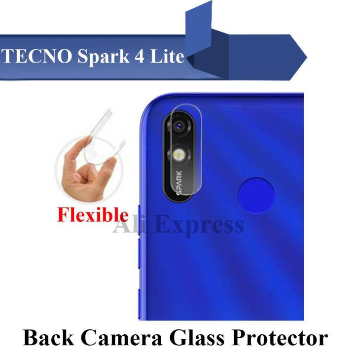 Tecno Spark 4 Lite Camera Flexible Gorilla Glass Protector Transparent ...