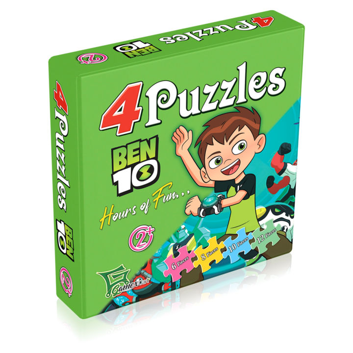4 Puzzles in 1 BOX BEN 10 Learning Activity Jigsaw Puzzles | Daraz.pk