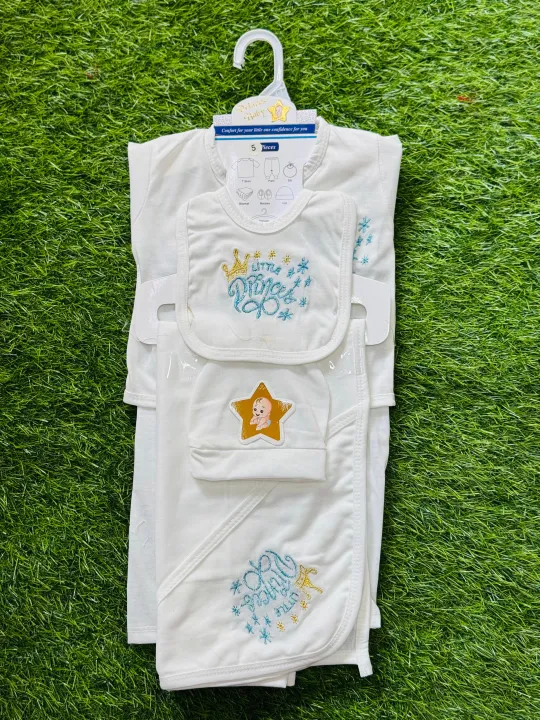 Newborn Baby Baba i love Teddy STARTER Set 5 pice clothes for boys and ...