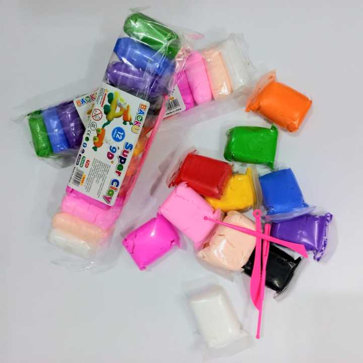 China Foam Clay Modelling Clay Dough - Pack of 12 Colors | Daraz.pk