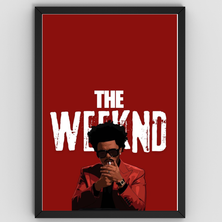 The Weeknd Singer Poster Frame - Aesthetic Room Wall Decor | HD Canvas ...