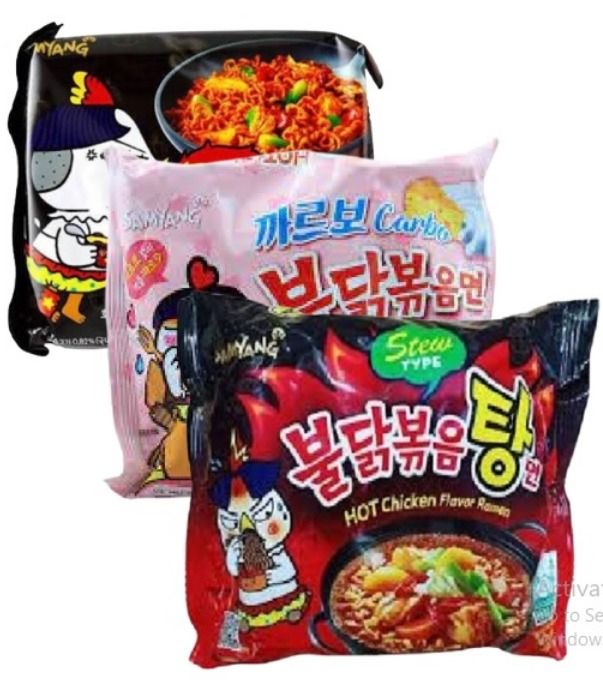 Samyang Buldak Halal (Black+Pink+Stew) Noodles 3 Different Flavors ...