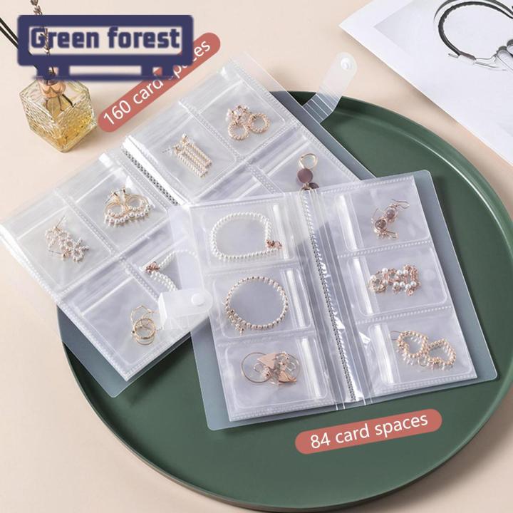 Green forest Earring Storage Book Anti Oxidation 84/160 Grids Jewelry ...