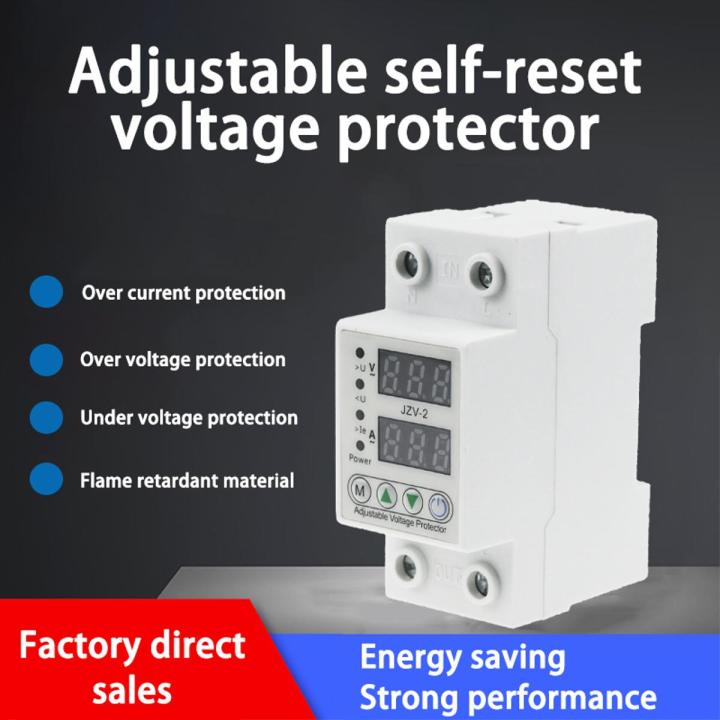63A 230V Adjustable Over Under Protector Voltage & Ampere Relay ...