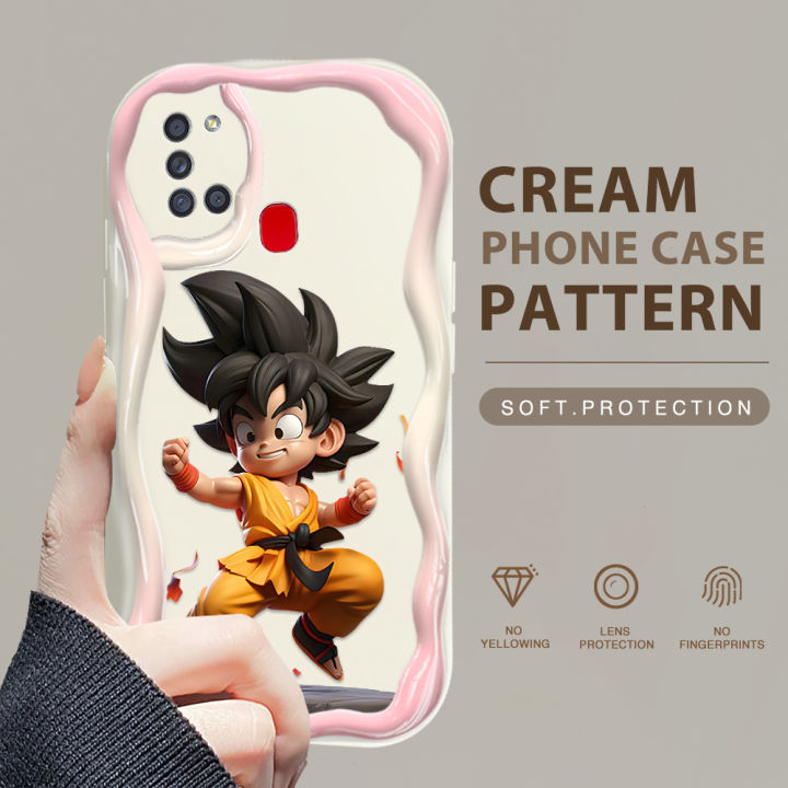 YYDS for Samsung A21S Back Cover Saiyan Son goku Case Cream Texture ...