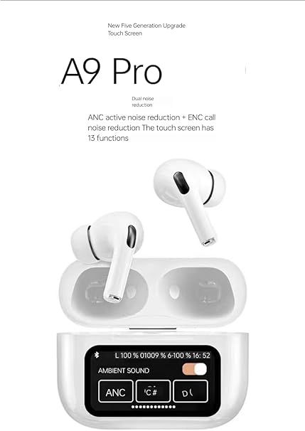 A9 Pro Airpods Touch Screen Airpods Pro Wireless Earbuds With Bluetooth ...
