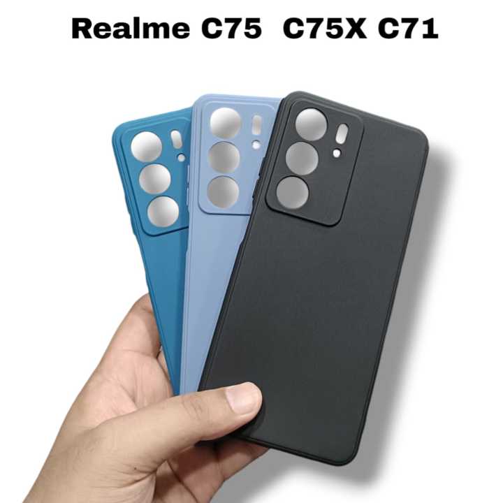Realme C75 / C75x / C71 Back Cover Soft Matte Silicone with Camera ...