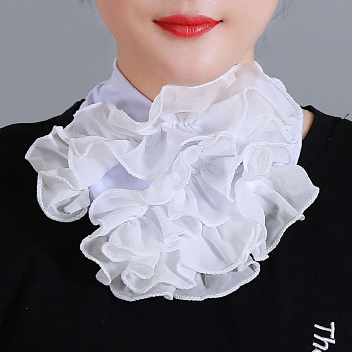 Hickeys Miees Korean Floral Chiffon Neck Guard False Collar Hedging ...
