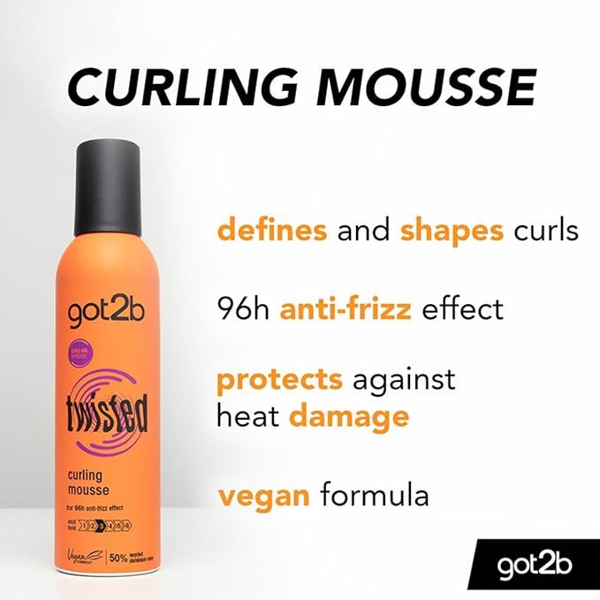 got2b Twisted Curling Hair Mousse, Anti-Frizz Formula Desgined for ...