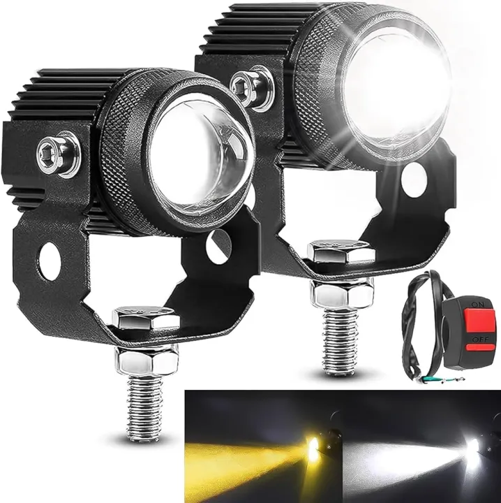 Mini Projector Lens Spotlight For Bikes And Cars (2PCS light &Free ...