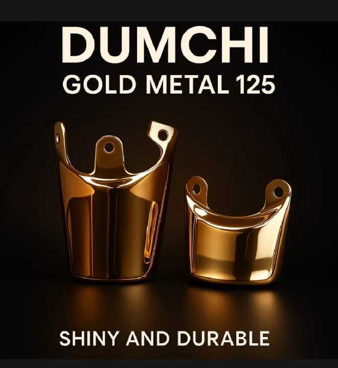 CD 70 & CG 125 Dumchi Set | Front & Back | Golden Metal Finish | Daraz.pk