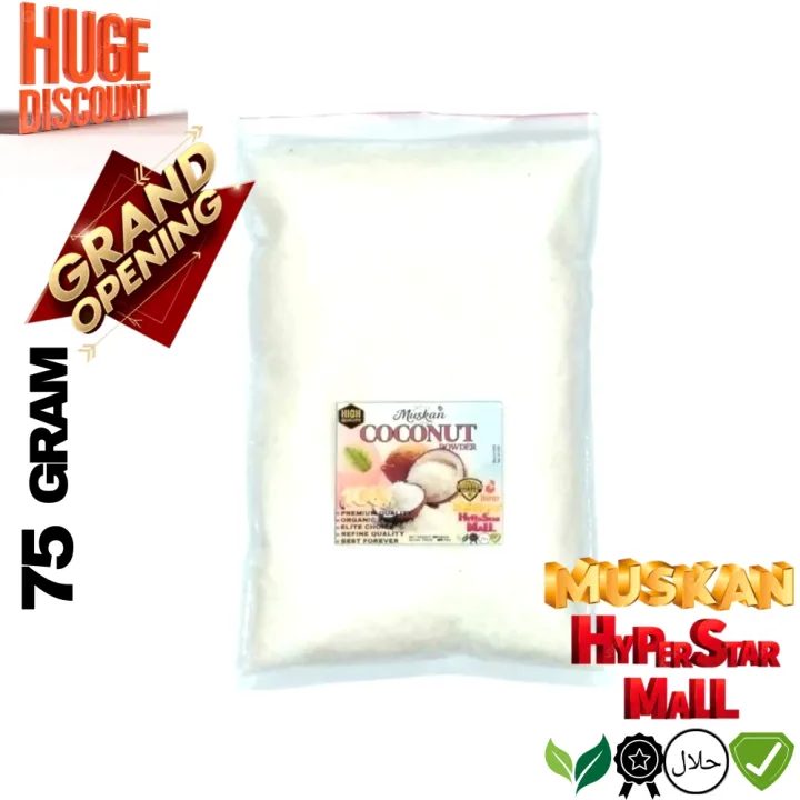 PREMIUM COCONUT POWDER 75 GRAM BY MUSKAN HYPERSTAR MALL,Coconut Powder ...