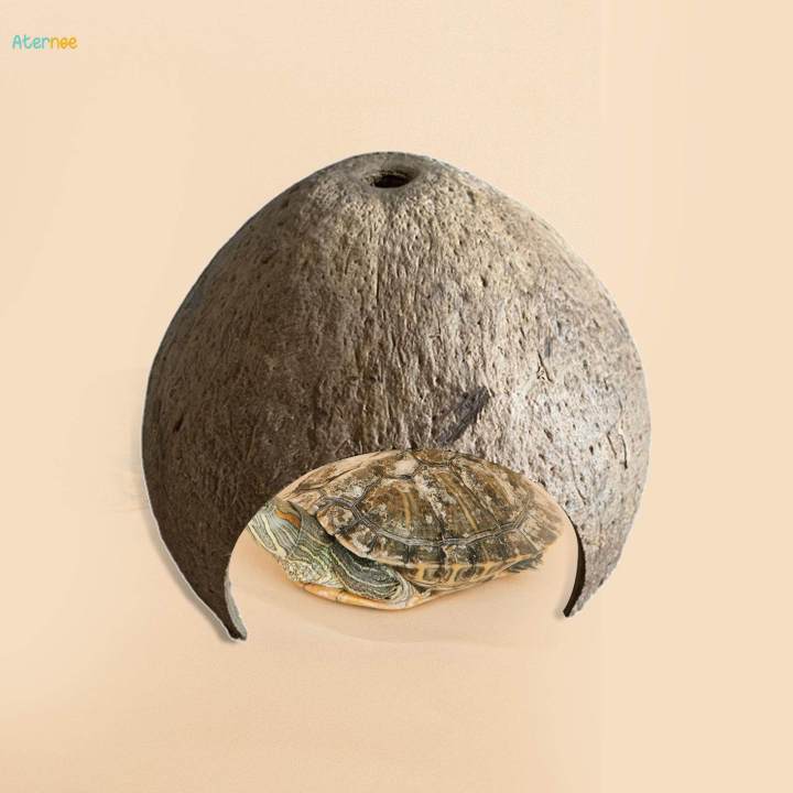 Coconut Shells Hut Shelter Reptile Hideouts House Fish Tank Hide | Daraz.pk