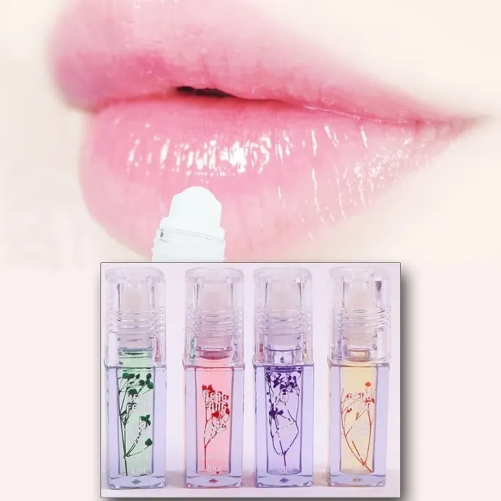 Flower Colourless Transparent Lip Oil Roll On Moisturizing Lip Balm ...