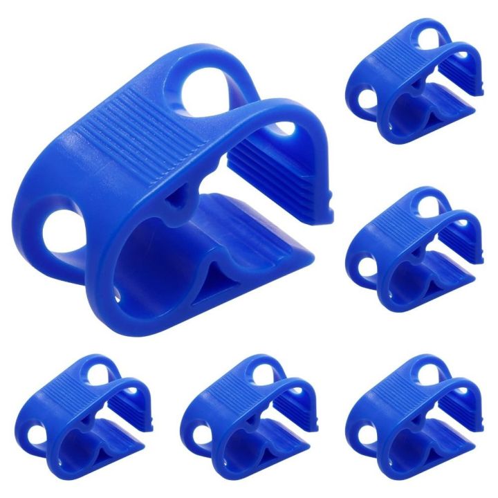 6pcs Excellent Elasticity Plastic Siphon Hose Clamp Blue 6-12mm Flow ...