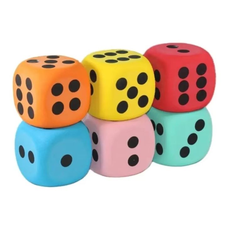1PC New 60/80mm Dot Dices Kids Counting Toy Large Foam Six Sides Dices ...