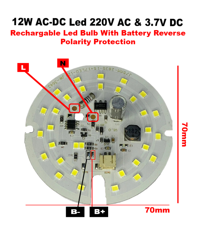 12W AC DC Alpha For LED Bulb, 220V AC And 3.7V DC Rechargeable Lights ... 12W AC DC Alpha For LED Bulb, 220V AC And 3.7V DC Rechargeable Lights ...