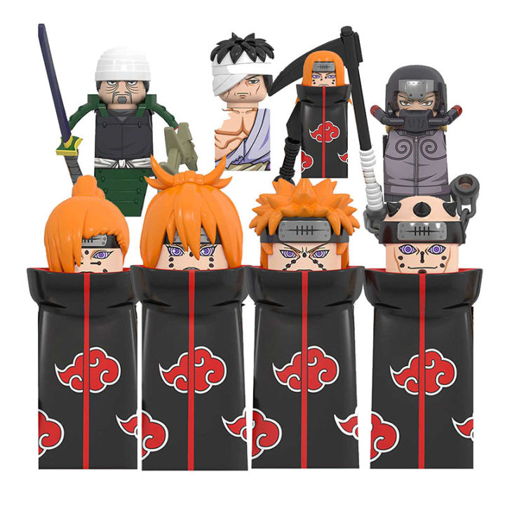 WM6112 Japanese Anime Bricks Dolls Naruto Pain Akatsuki Mifune Danzou ...