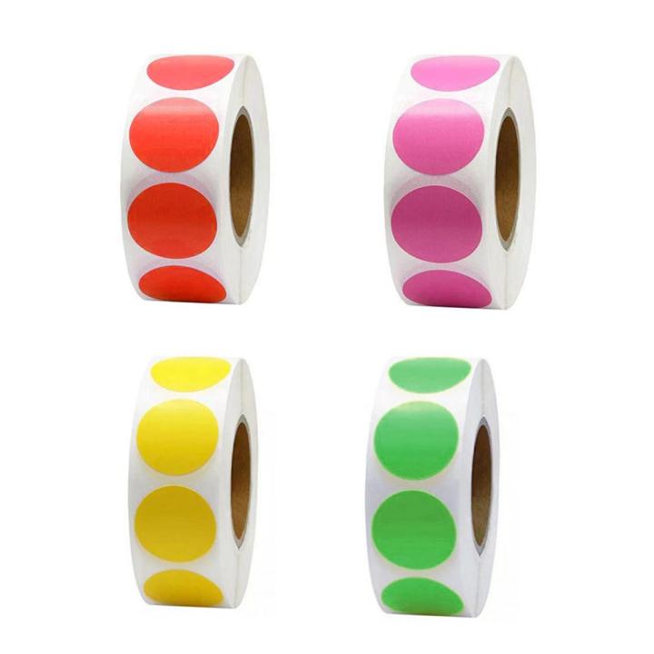 100-500Pcs Round Colorful Dots Label Stickers Kids Toy Writable Decor ...