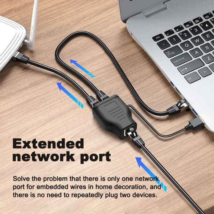 Distributor One to Two Simultaneous Internet Access RJ45 Three way Head ...