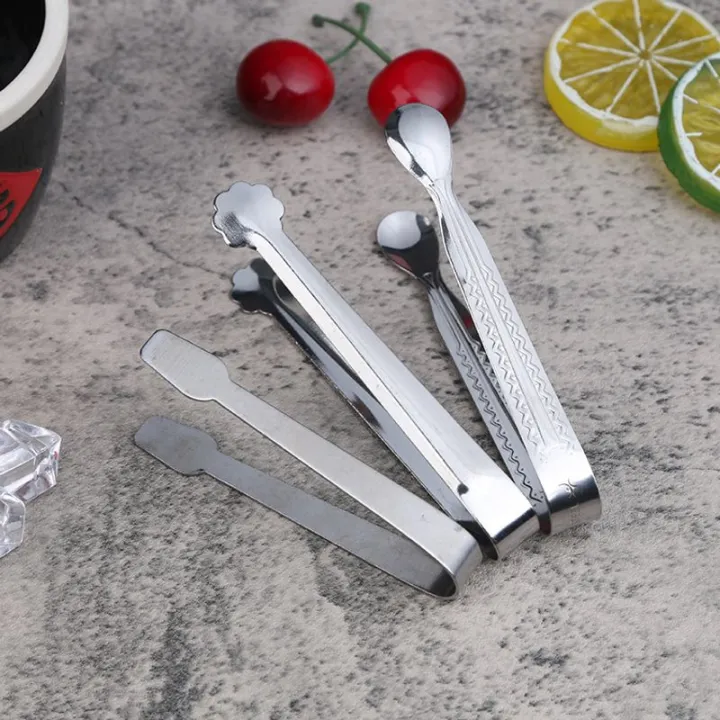 Kitchen accessories 1PC Mini Ice Cube Tongs Sugar clip Stainless Steel ...