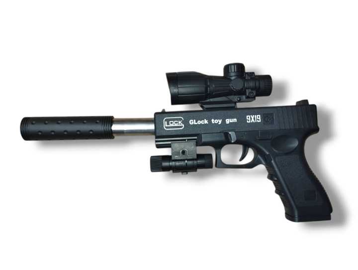 GLOCK TOY GUN BLACK AIRSOFT SPRING TOY GUN BY AIRSOFT GUN Pakistan ...