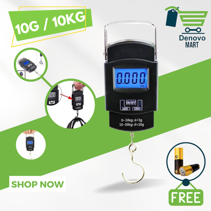 Imported Portable Electronic Digital Hook Scale Hanging Scale Fishing Scale Luggage Bag Scale ...