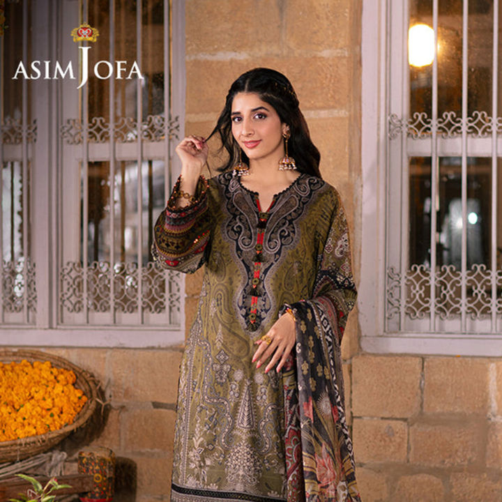 Asim Jofa 3 Piece Unstitched Fabric for Women Aira Summer Prints AJAR ...