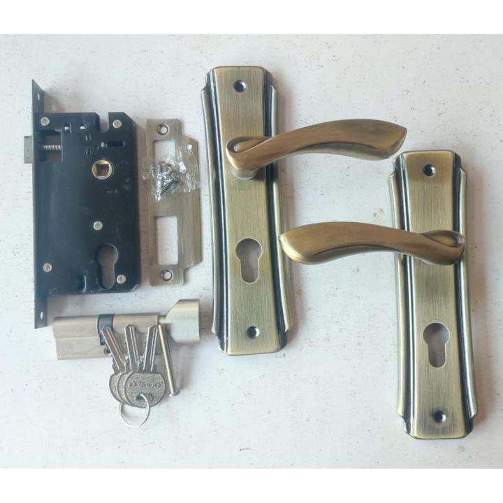 door handle lock wooden door (Zinc) AB | Daraz.pk