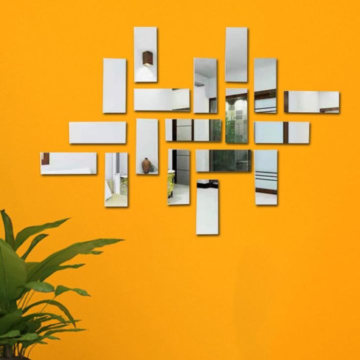 Acrylic rectangular wall patches, self-adhesive wall decor for your ...