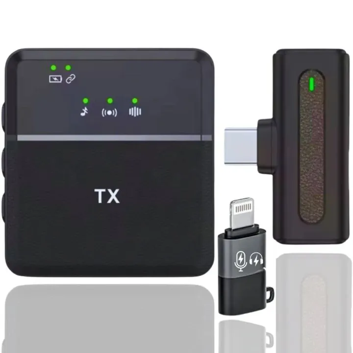 sx8 Type-c and IOS Wireless Microphone for Plug-Play Wireless Lavalier ...