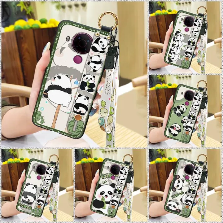 Cartoon Wrist Strap Phone Case For Nokia 5.4 Lanyard Kickstand ring ...