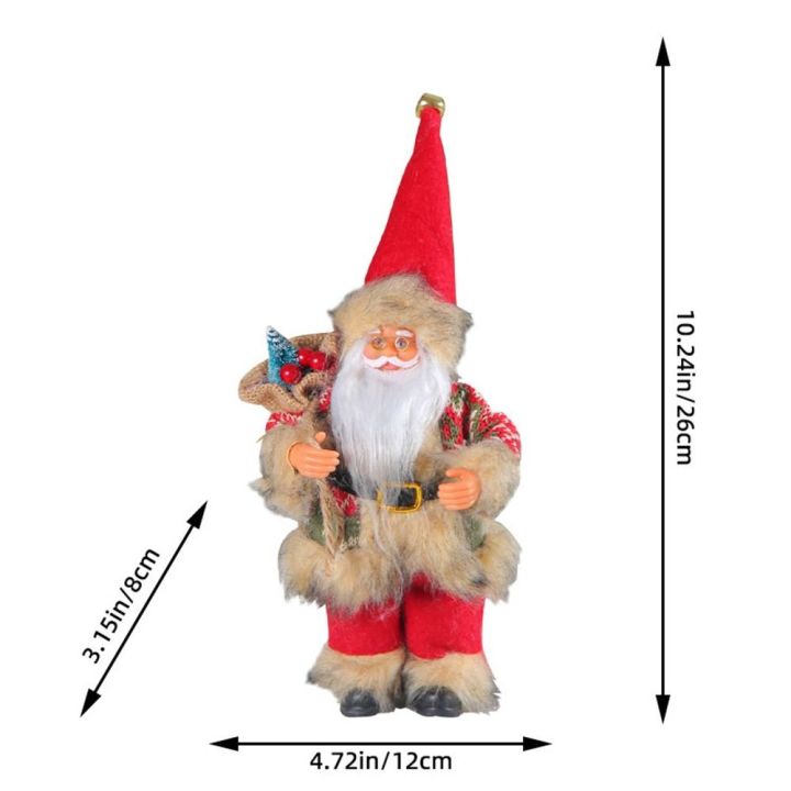 New 10inch Santa Claus Figurines Cloth Photography Prop Hanging Santa ...
