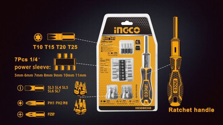Ingco 24 Pcs Screwdriver Set | Screwdriver Set | Ingco 24 Pcs ...