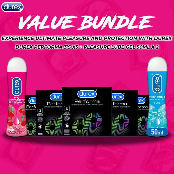 Durex Pack of 7 - Durex Condoms Performa Longer Lasting Timing Condoms ...