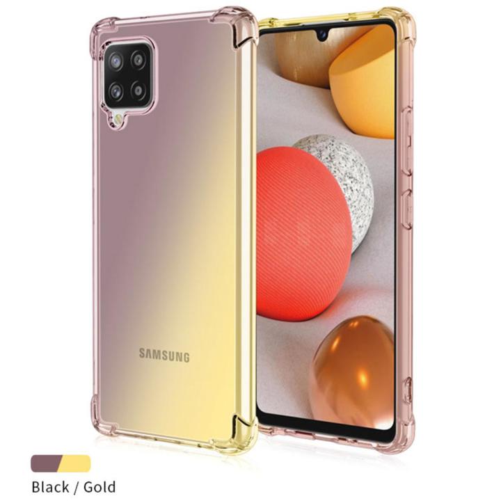 For Samsung Galaxy A12 4G 5G Airbag Cases Shockproof Gradient Silicone ...