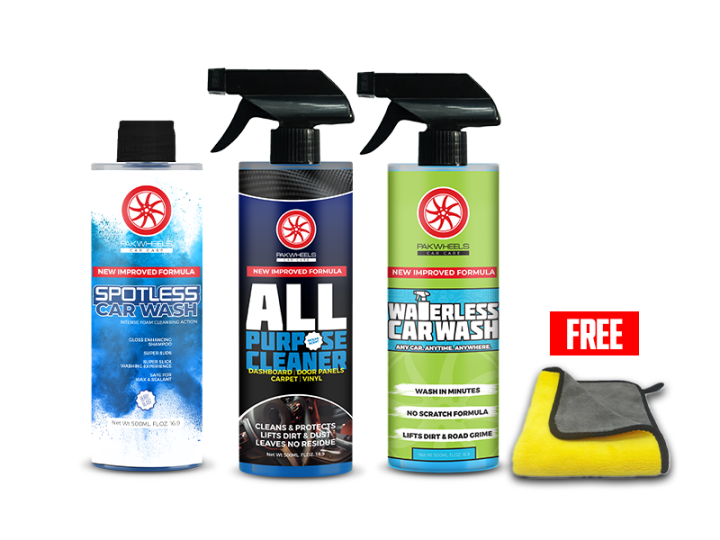 PakWheels Waterless Car Wash All Purpose Cleaner And Car Shampoo Bundle ...