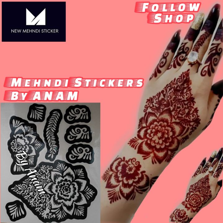 arabic full hand Mehndi Sticker by anam, nehandi stiker | Daraz.pk