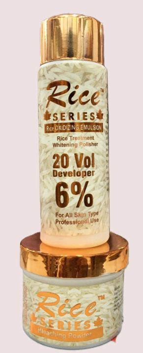 Rice Series Skin Polish Set – 120ml Volume Developer & 70g Bleach ...
